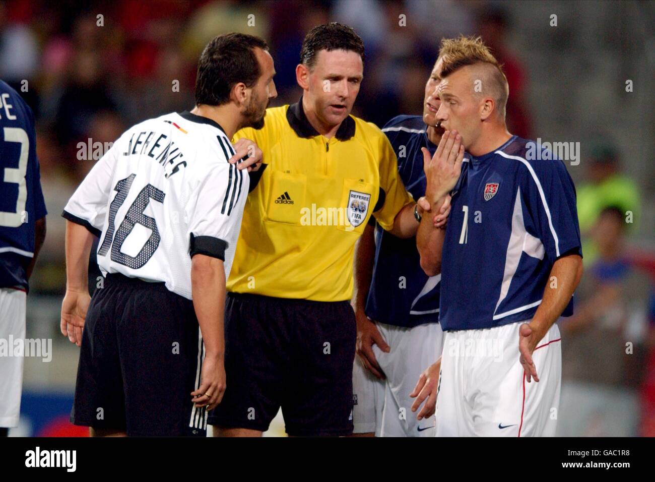 Soccer -Fifa World Cup 2002 - Quarter final - Germany v USA. Referee ...