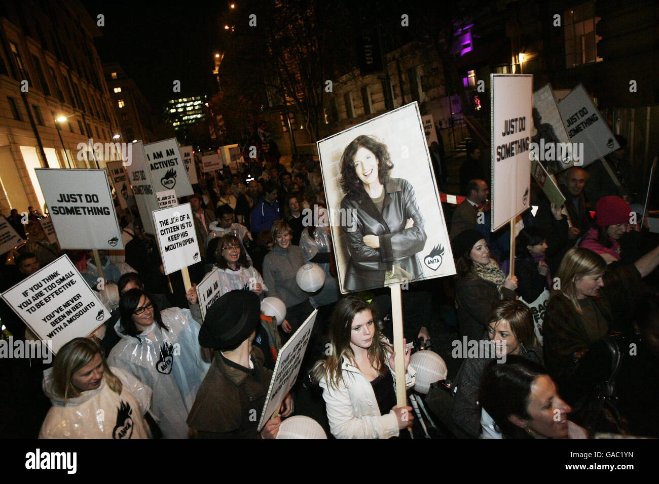 People on the the march at a celebratory memorial event in memory of ...