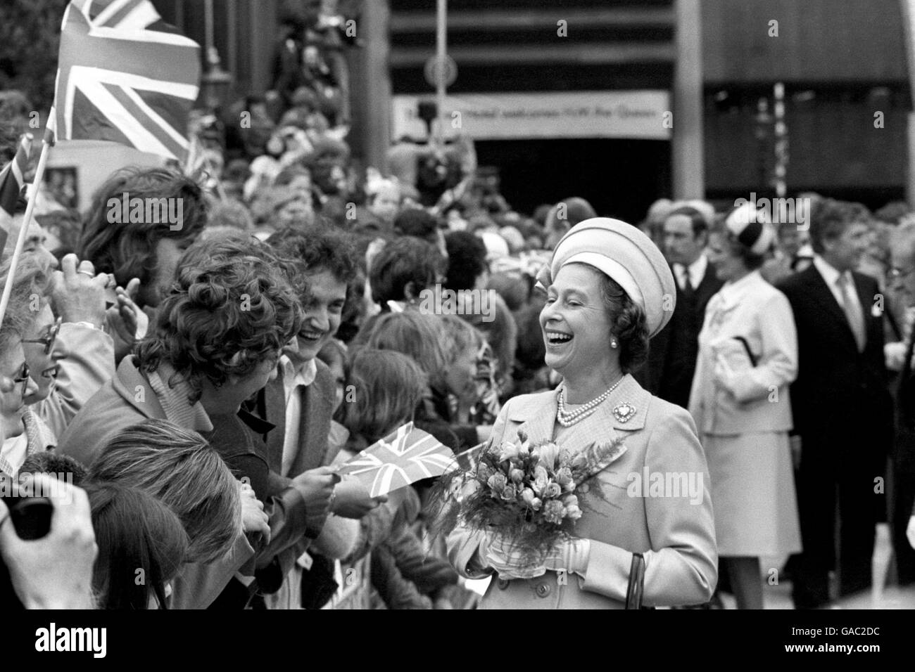 Two young men have the Queen rocking with laughter at St Katherine's ...