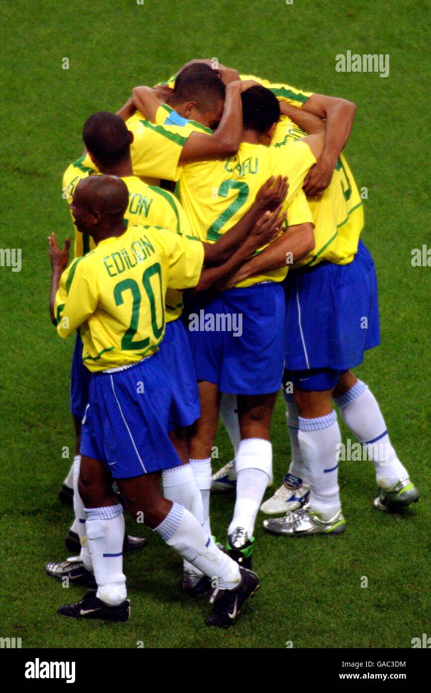 Ronaldo brazil celebrates goal brazils hi-res stock photography and ...