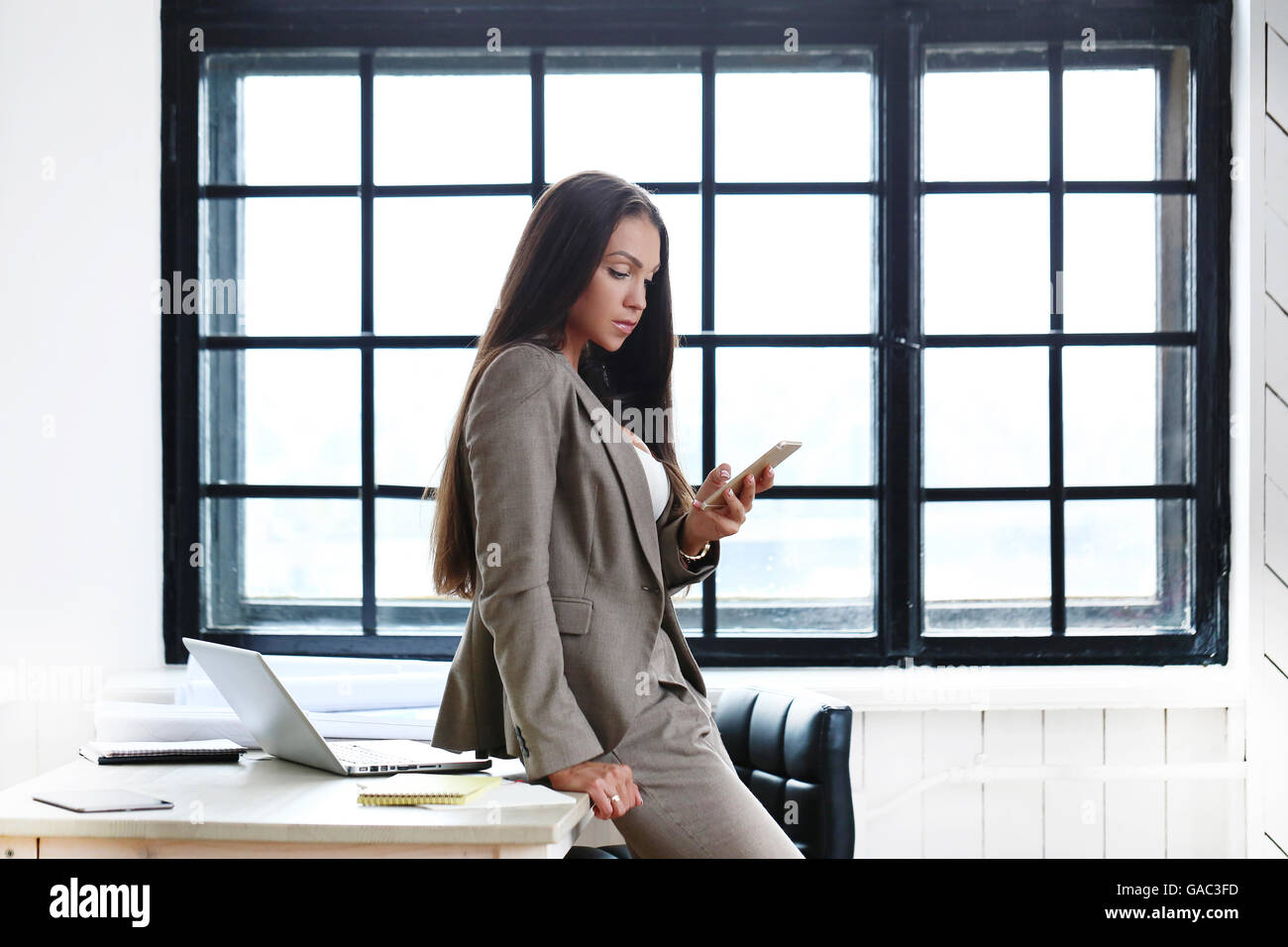 Portrait gorgeous woman ceo standing hi-res stock photography and ...