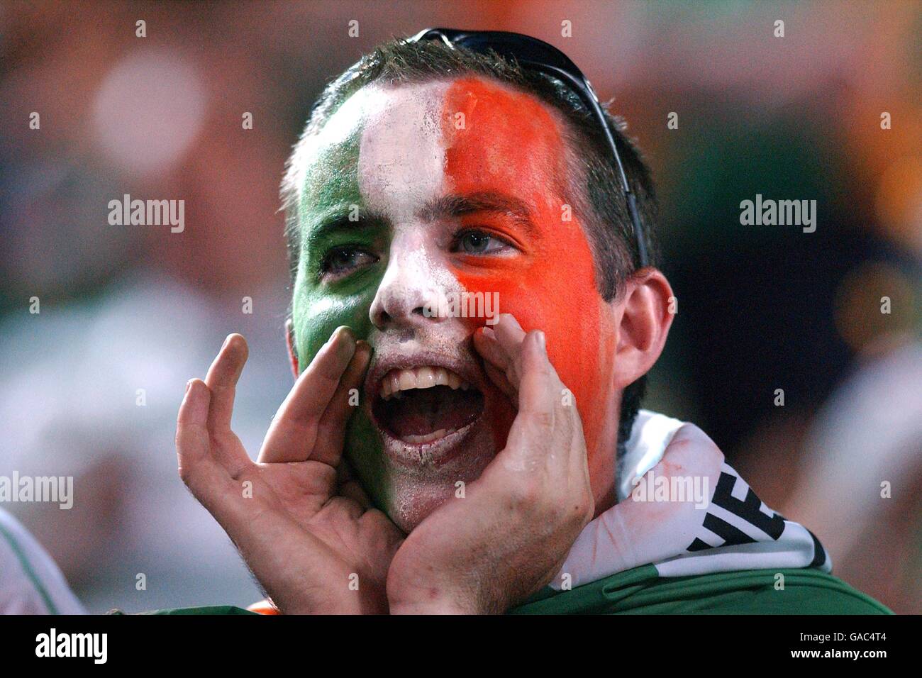 A germany fan gets behind his team hi-res stock photography and images ...