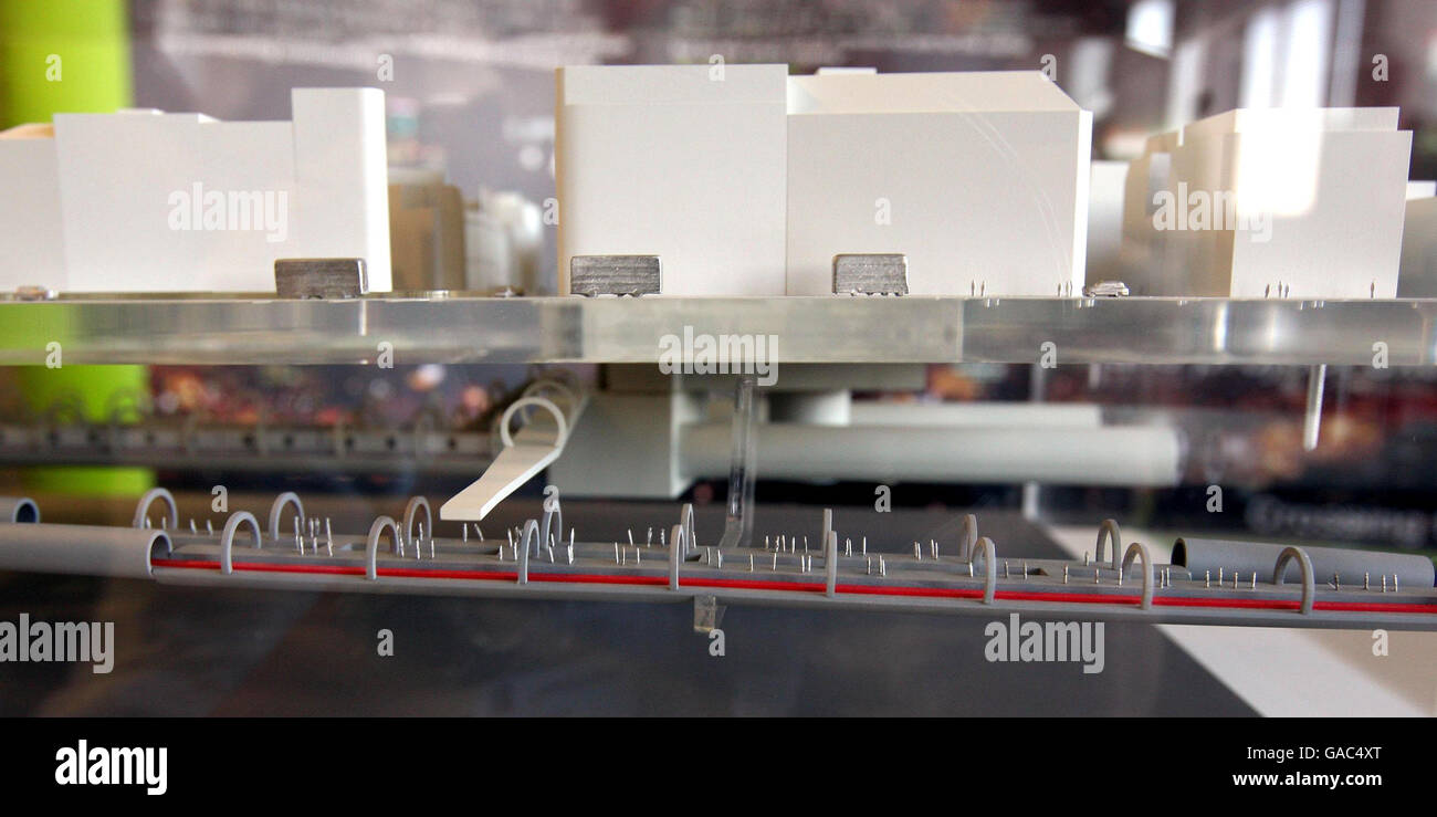 A model of the Crossrail is displayed as part of the plans for the new ...