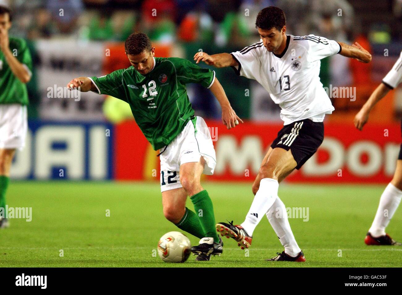Germanys michael ballack irelands mark kinsella battle for the ball hi ...