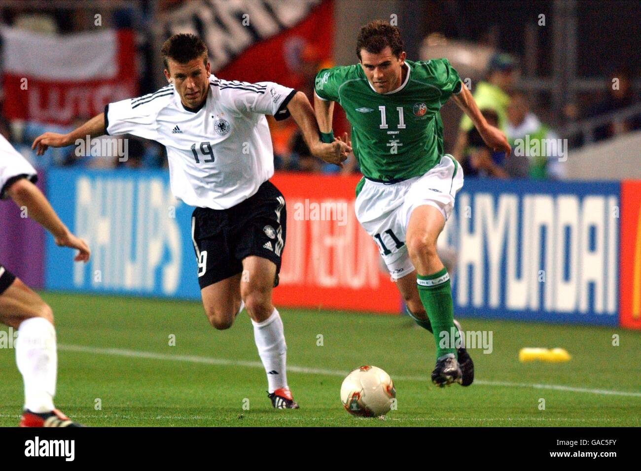 Germanys bernd schneider irelands kevin kilbane battle for the ball hi ... Germanys bernd schneider irelands kevin kilbane battle for the ball hi ...