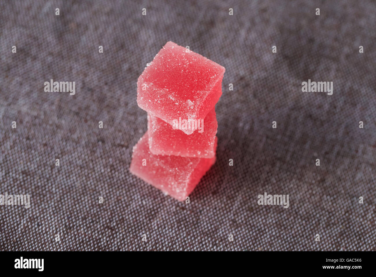 Pink jelly cubes Stock Photo - Alamy