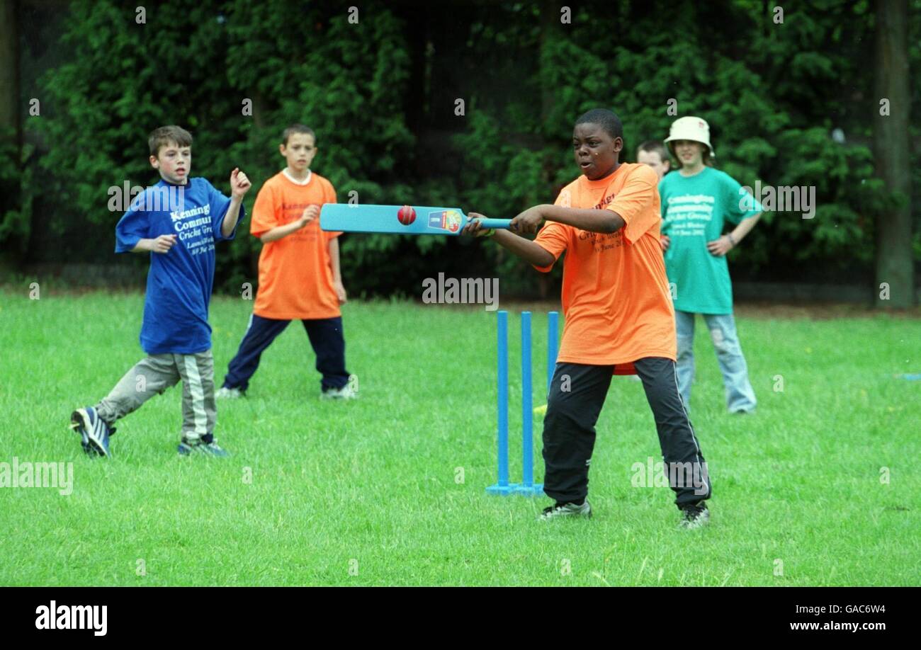 Local children practice their batting skills at the new Kennington ...