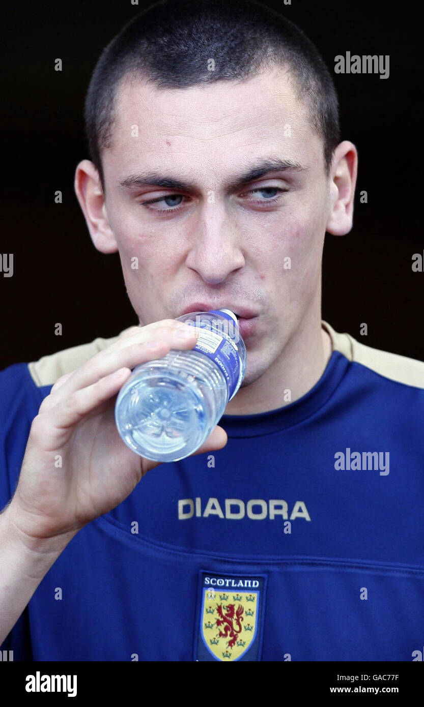 Scotland's Scott Brown during a training session at Hampden Park ...