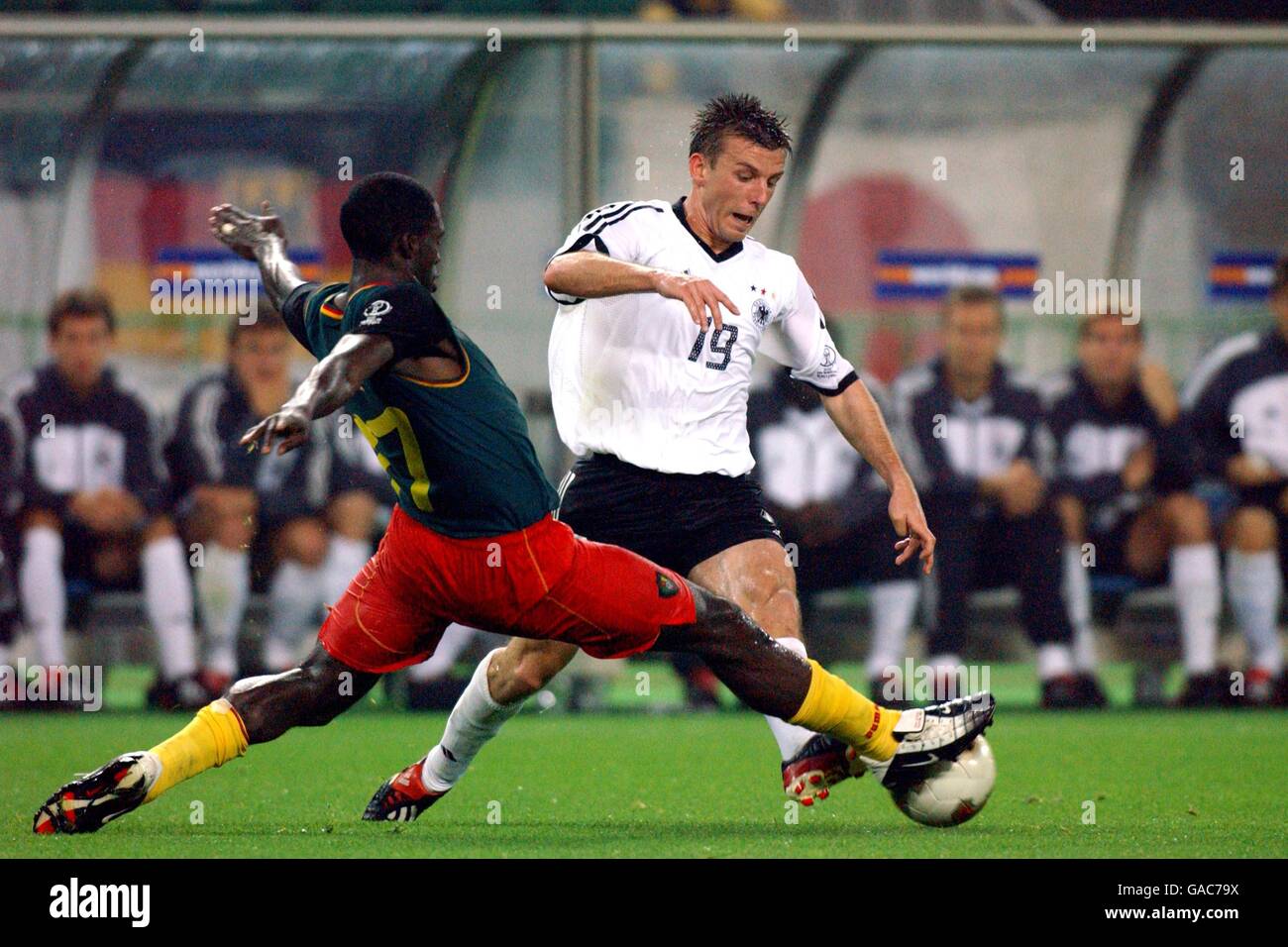 Soccer - FIFA World Cup 2002 - Group E - Cameroon v Germany. Cameroon's ...