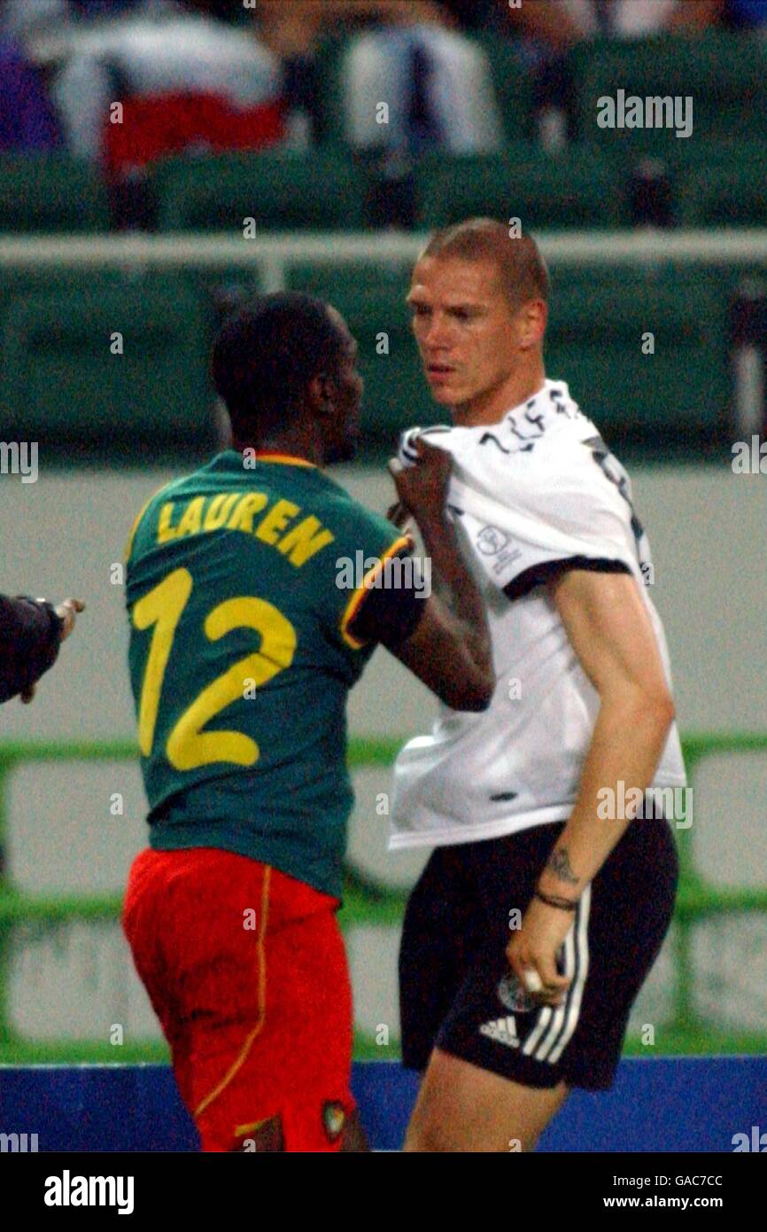 Soccer - FIFA World Cup 2002 - Group E - Cameroon v Germany Stock Photo ...