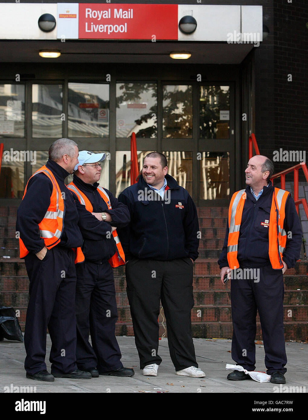 Royal Mail postal workers from Liverpool's Copperas Hill sorting office ...