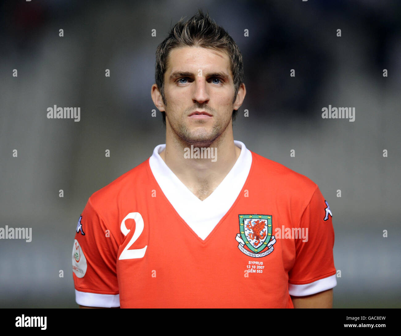 Sam Ricketts from Hull City playing for Wales against Cyprus during the ...