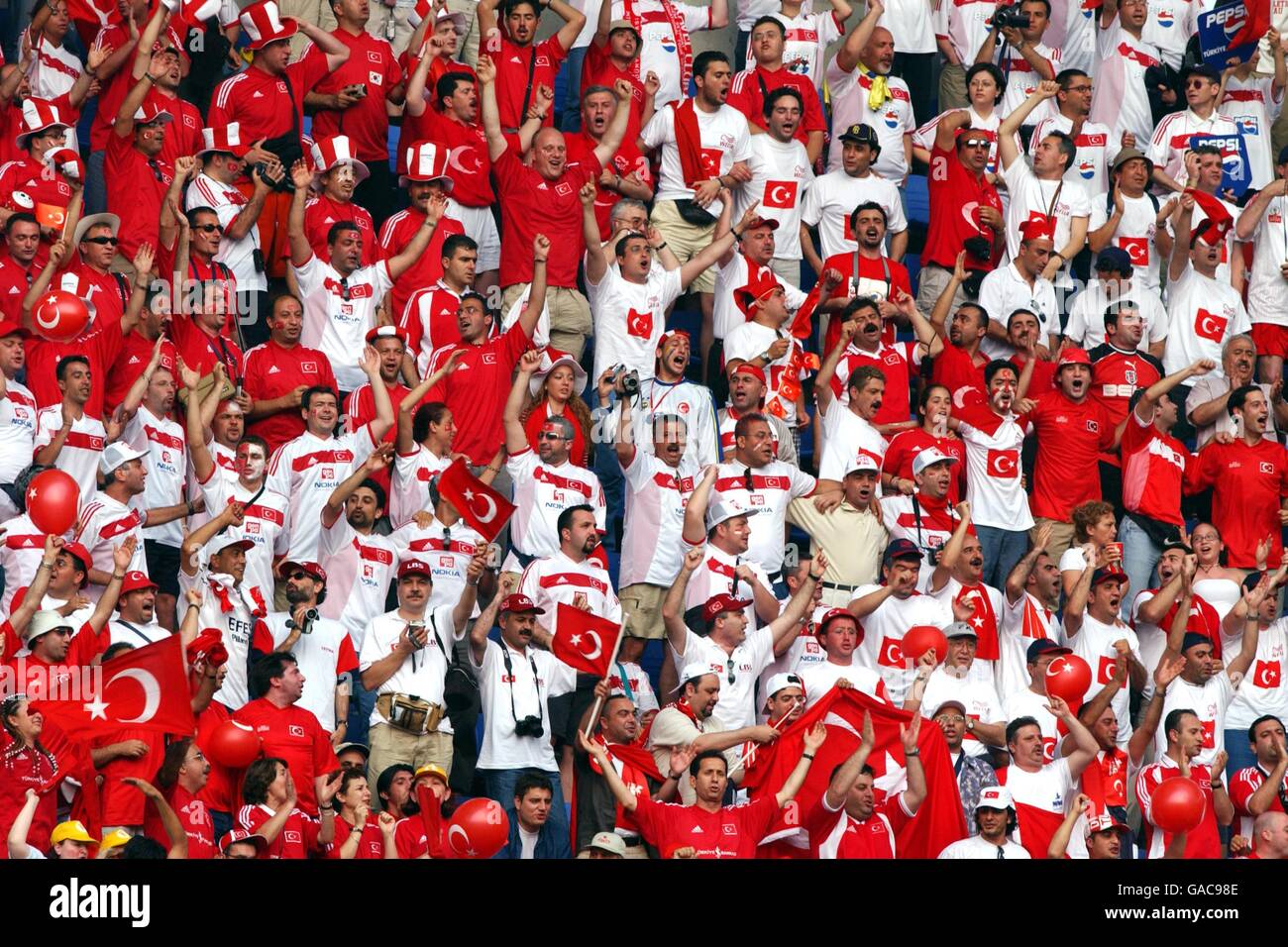 Turkey fans cheer on their team hi-res stock photography and images - Alamy