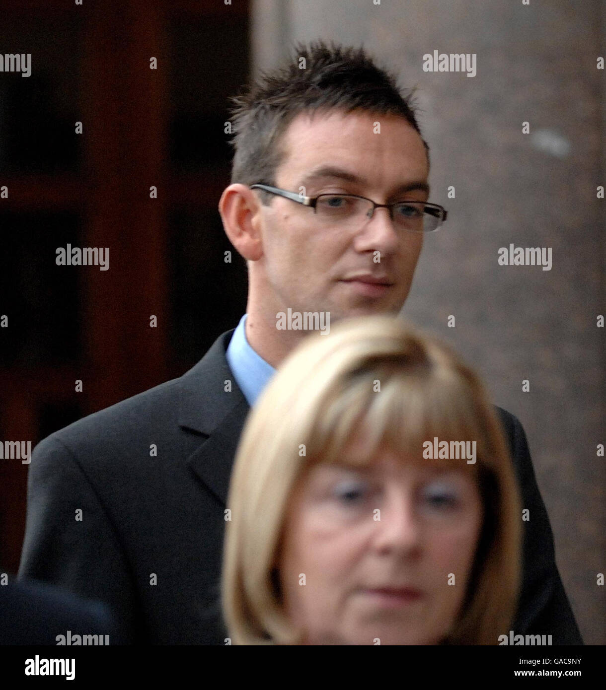 Colin Norris, 31, with his mother June Morrison (in foreground) outside ...