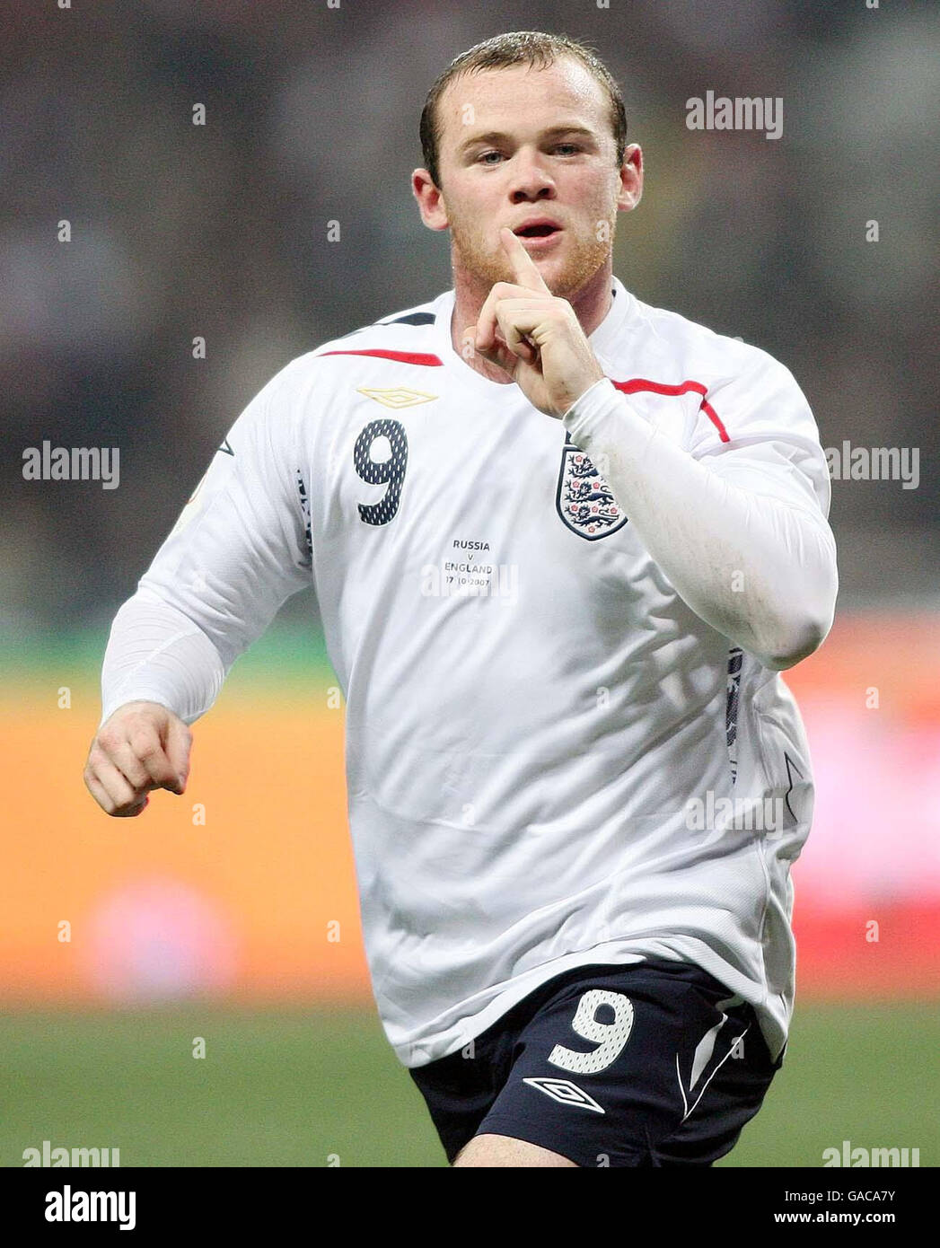 England's Wayne Rooney celebrates his opening goal during the UEFA ...