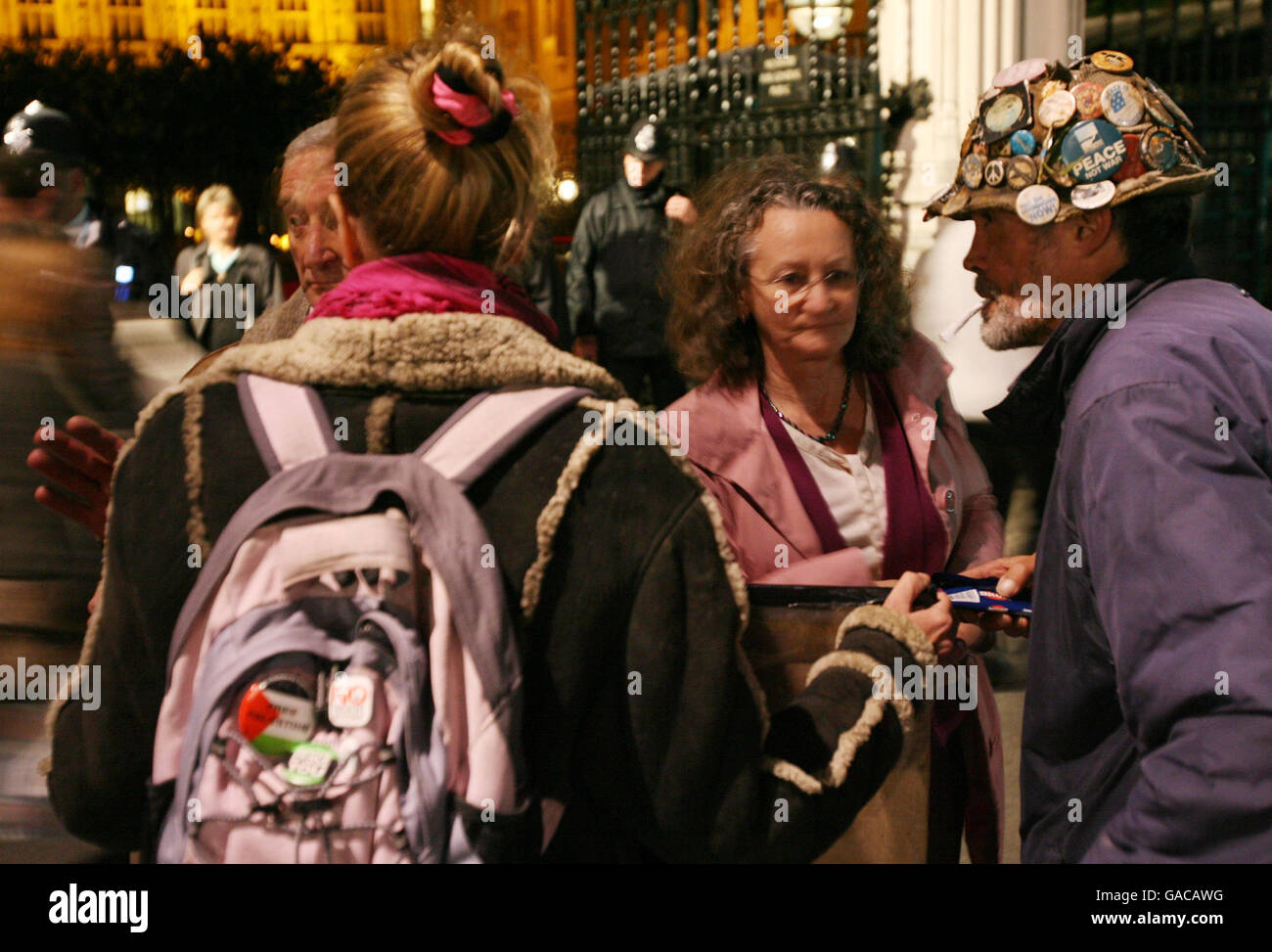Peace protestor Brian Haw (Right) and London Assembly Member Jenny ...
