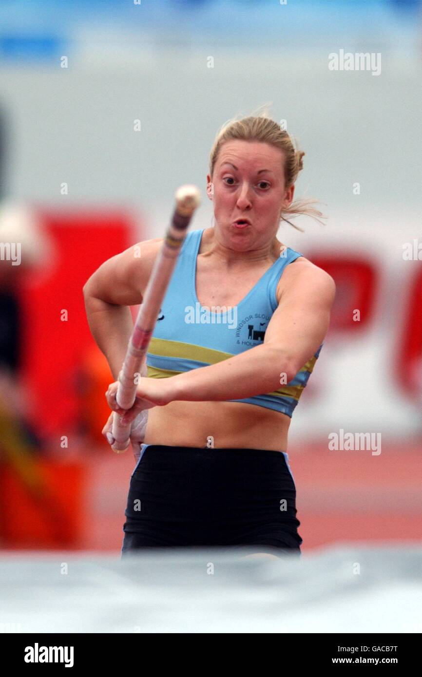 Catherine macrae in action during the womens pole vault competition hi ...