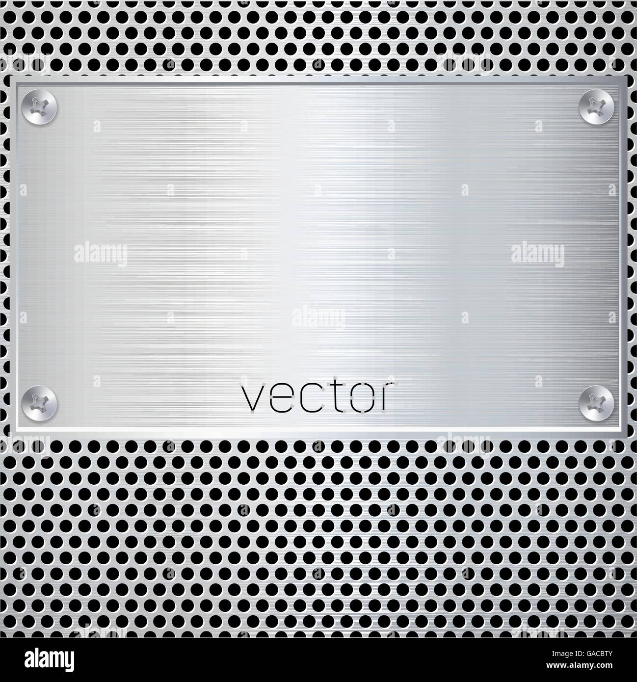 Blank metal plate. Vector illustration Stock Vector Image & Art - Alamy