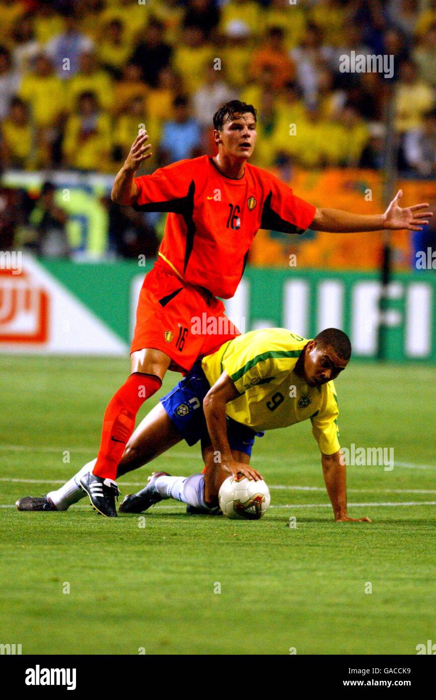 Soccer - FIFA World Cup 2002 - Second Round - Brazil v Belgium Stock ...