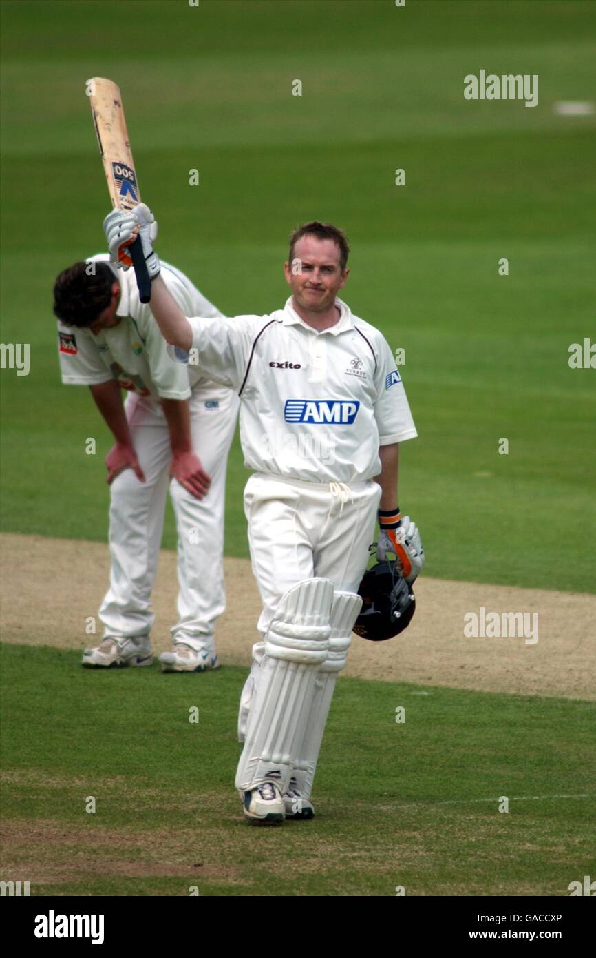 Surrey's Alistair Brown celebrates his double century on his way to ...