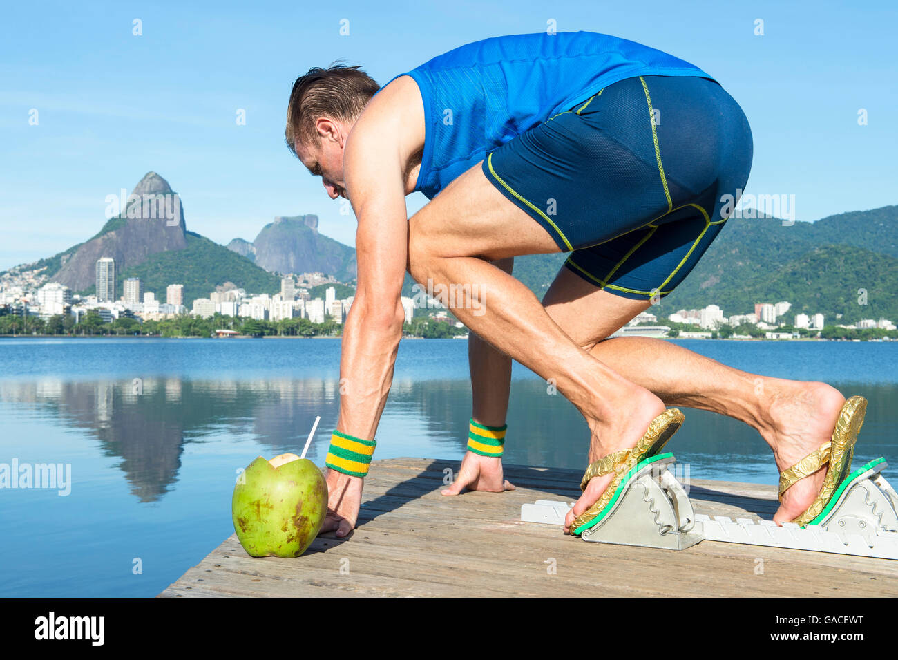 Running flip flops hi-res stock photography and images - Alamy