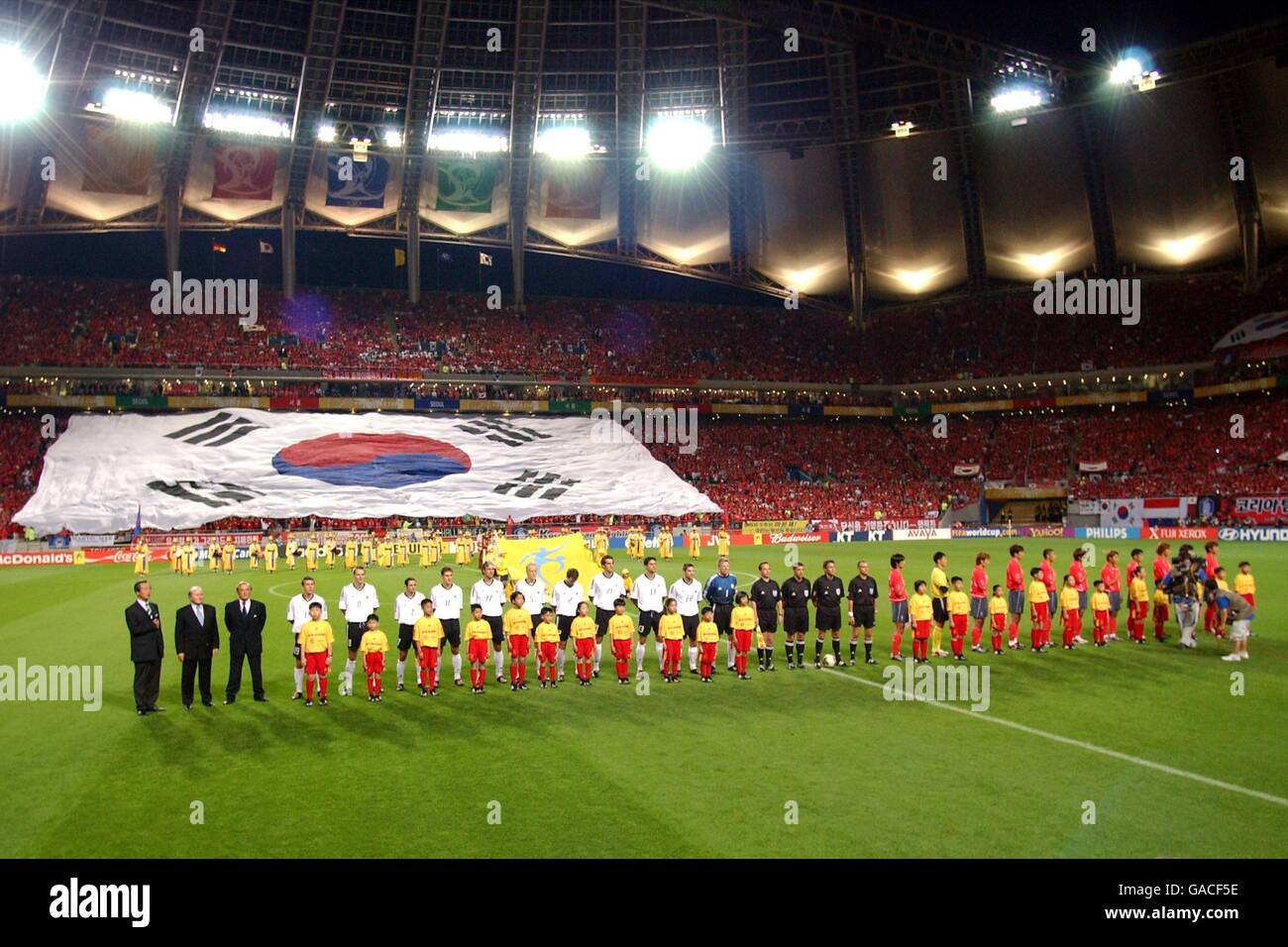 Germany line up for national anthems hi-res stock photography and ...