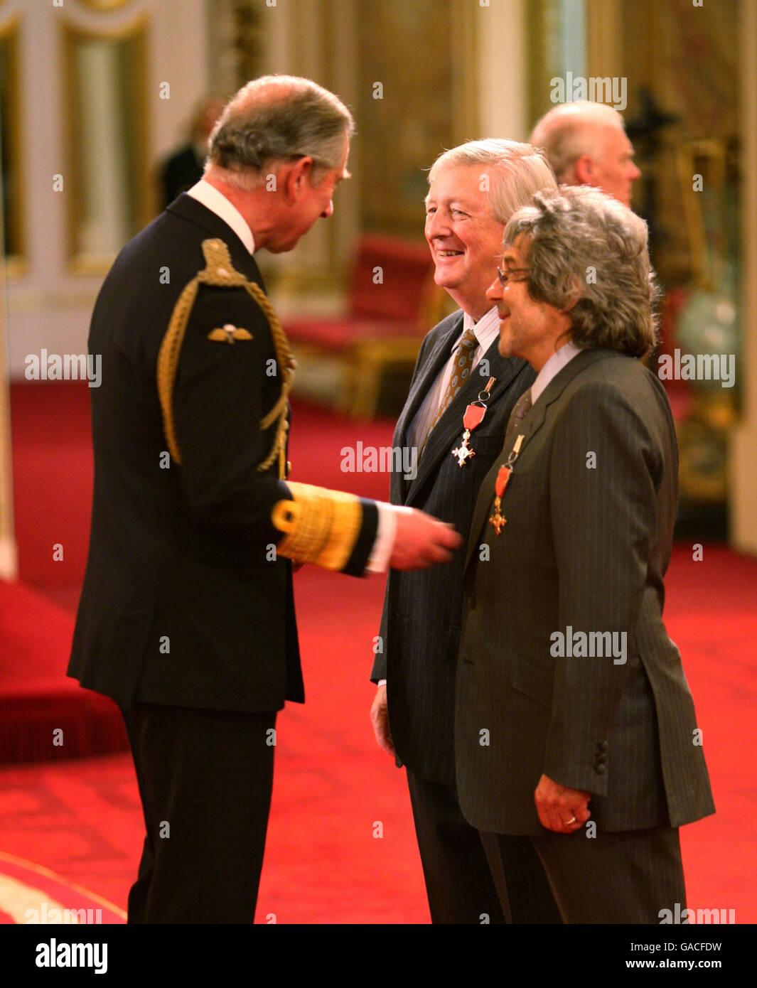Scriptwriters Richard Clement and Ian La Frenais (closest to camera ...