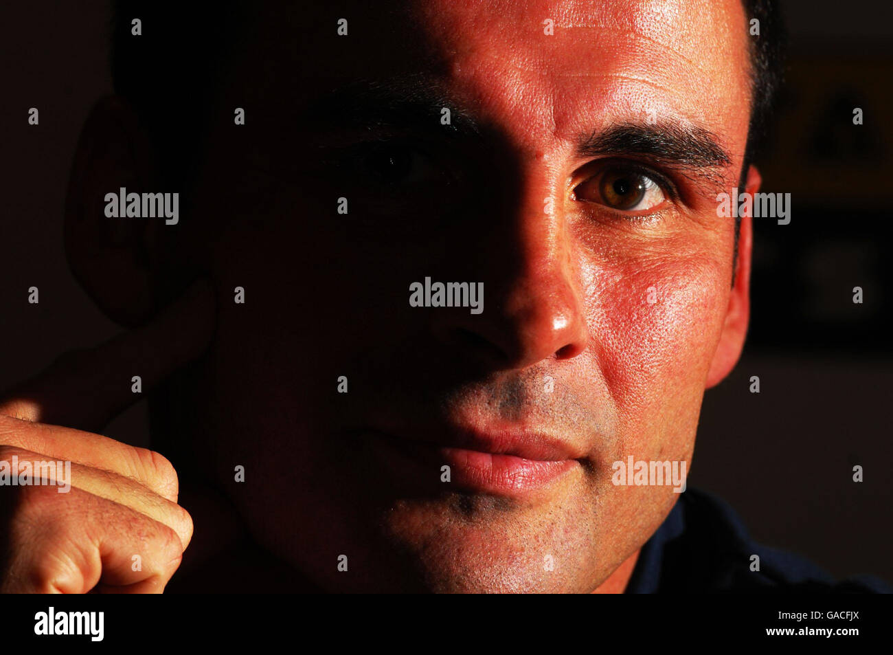 Joe Calzaghe speaks to the media during a press conference at The ...