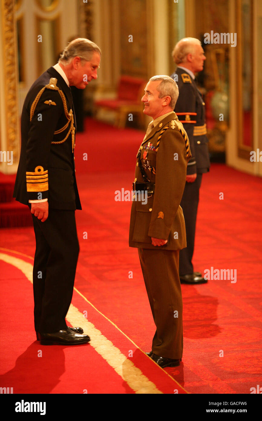 Captain Mervyn Gordon is made an MBE by the Prince of Wales at ...