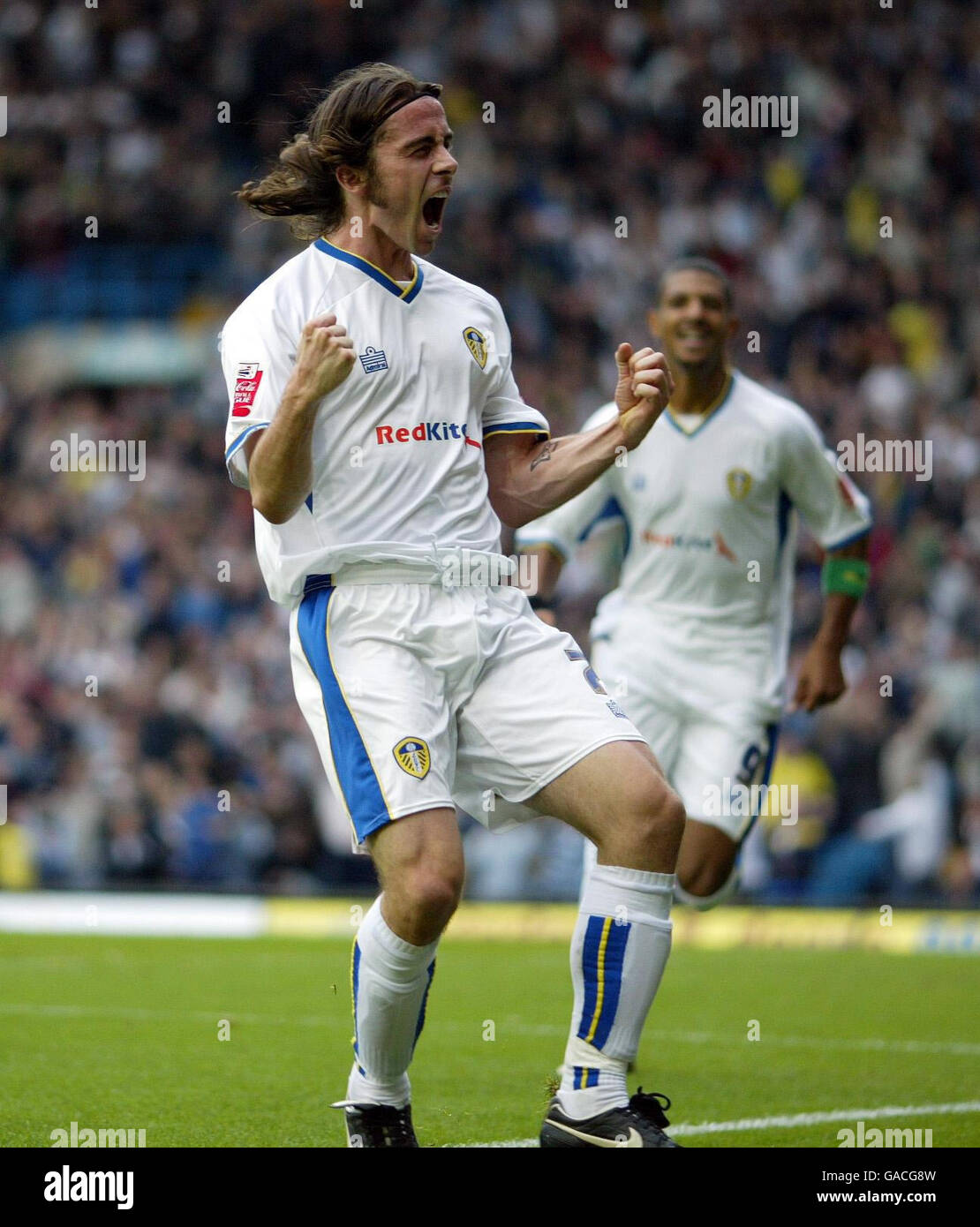 Leeds United's David Prutton celebrates scoring the first goal against ...