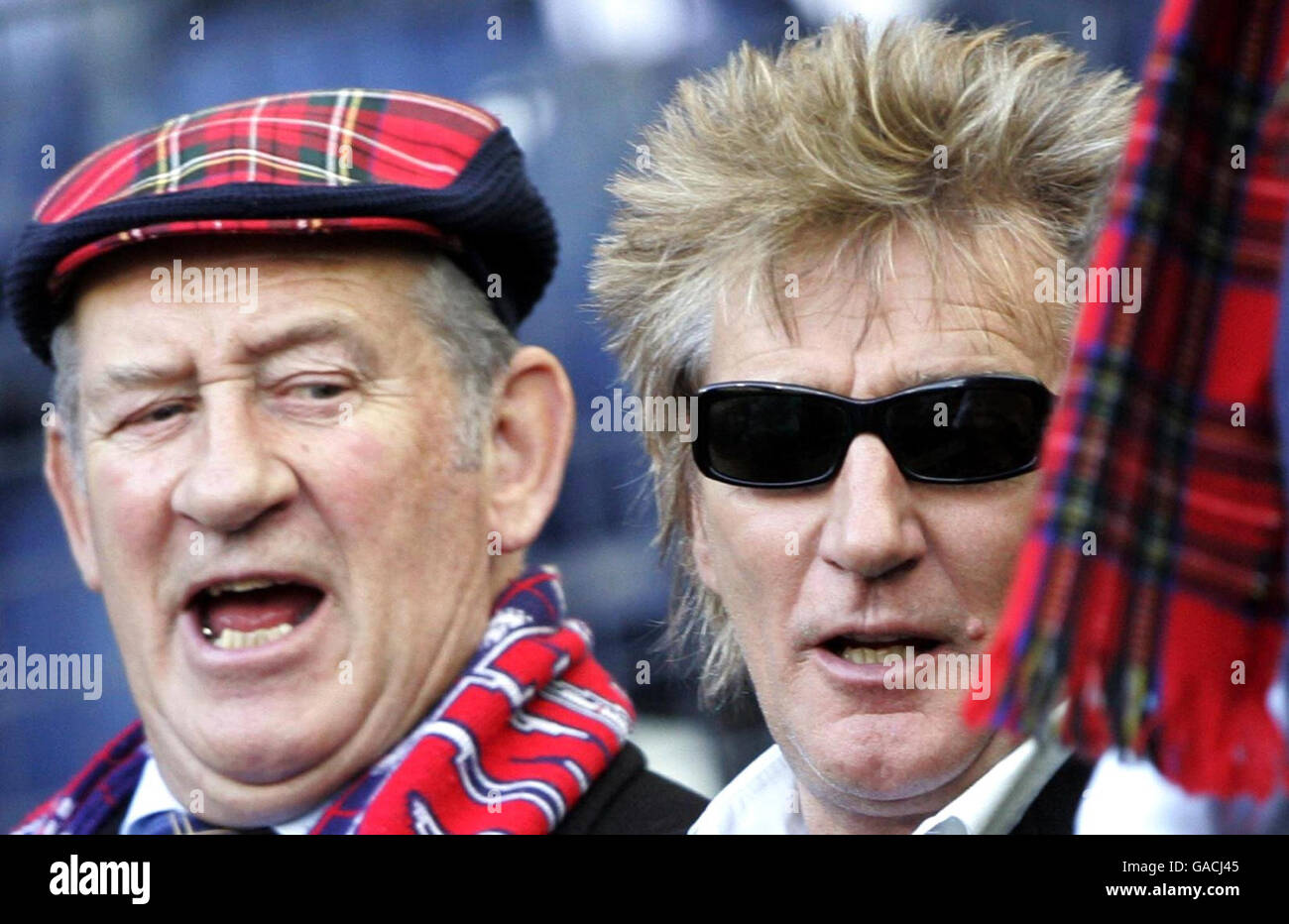 Rod Stewart at Scotland match Stock Photo - Alamy