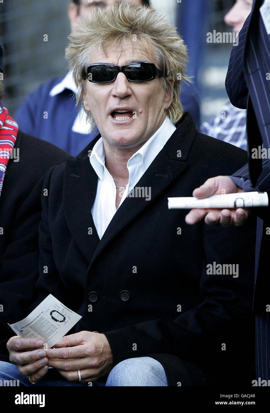 Rod Stewart at Scotland match Stock Photo - Alamy