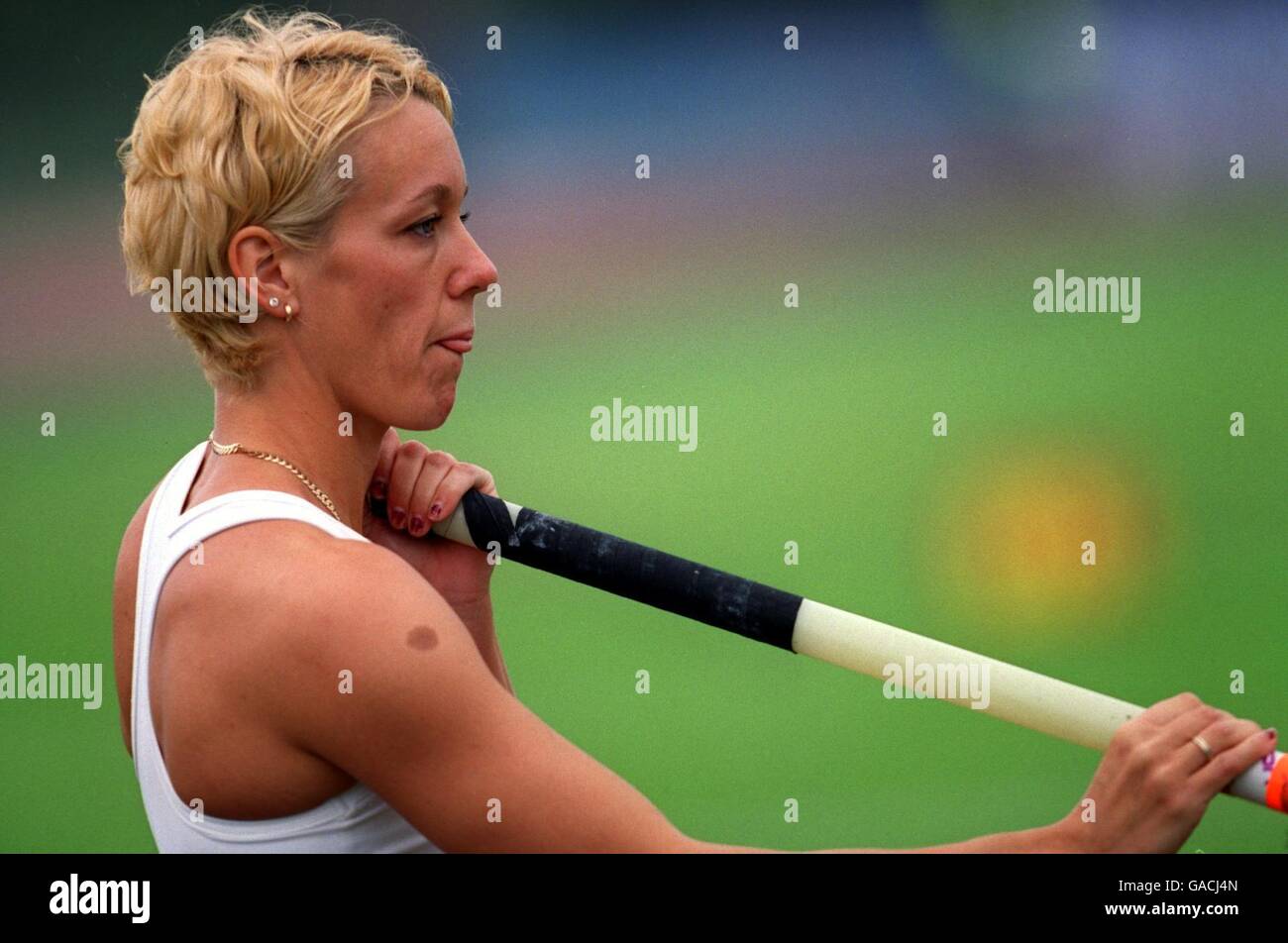 England's Janine Whitlock in action during the Womens Pole Vault Stock ...