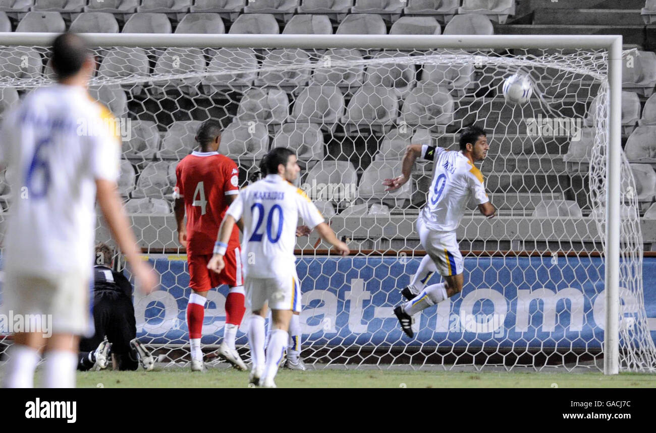 Cyprus score their 2nd goal during the UEFA European Championship ...