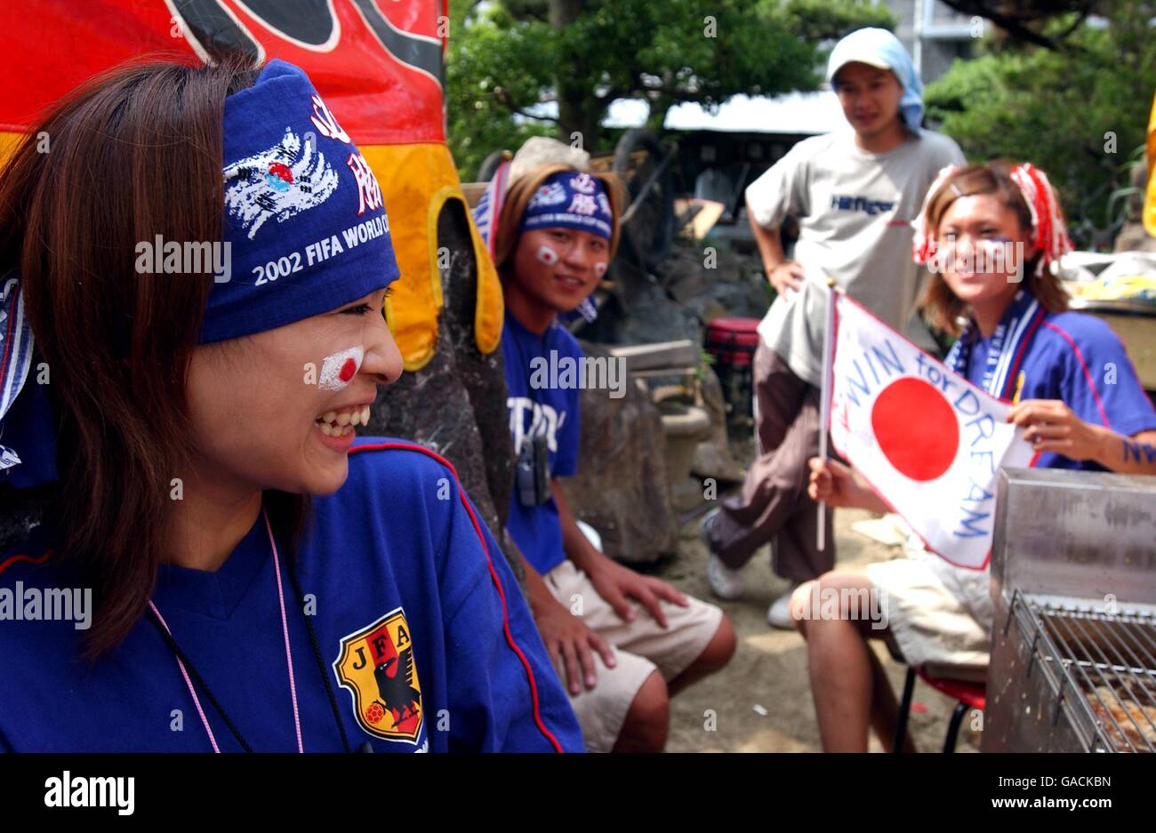 Soccer - FIFA World Cup 2002 - Group H - Tunisia v Japan. Japan fans ...