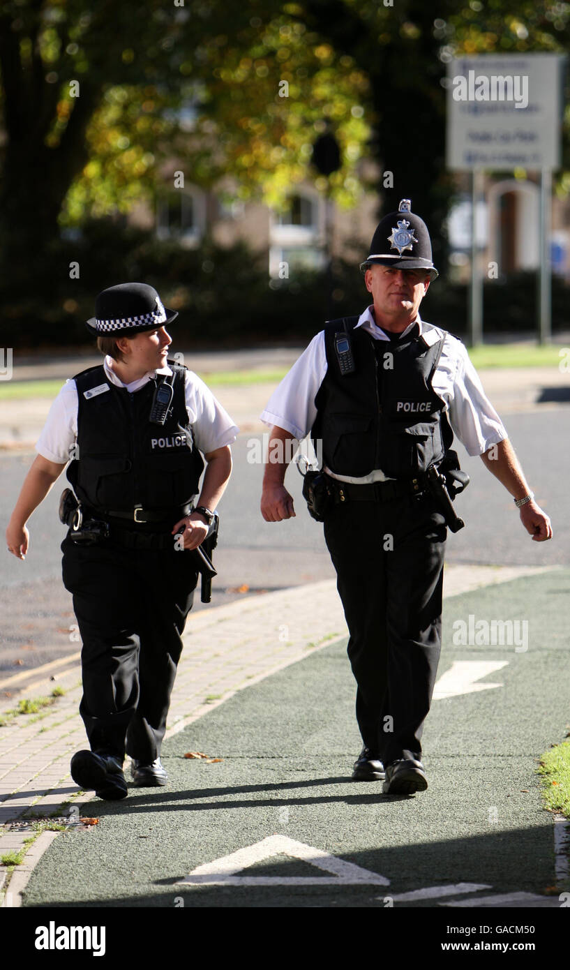 Stock picture of two Police Officers from The Suffolk Constabulary, in ...