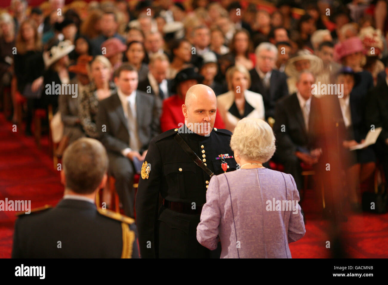 Warrant Officer Class 1 William Mott, Welsh Guards, is made an OBE by ...
