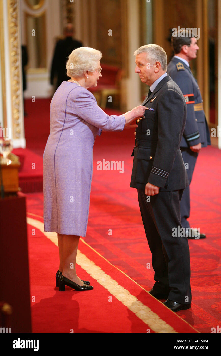 Wing Commander Steven Russell, Royal Air Force is made an OBE by The ...