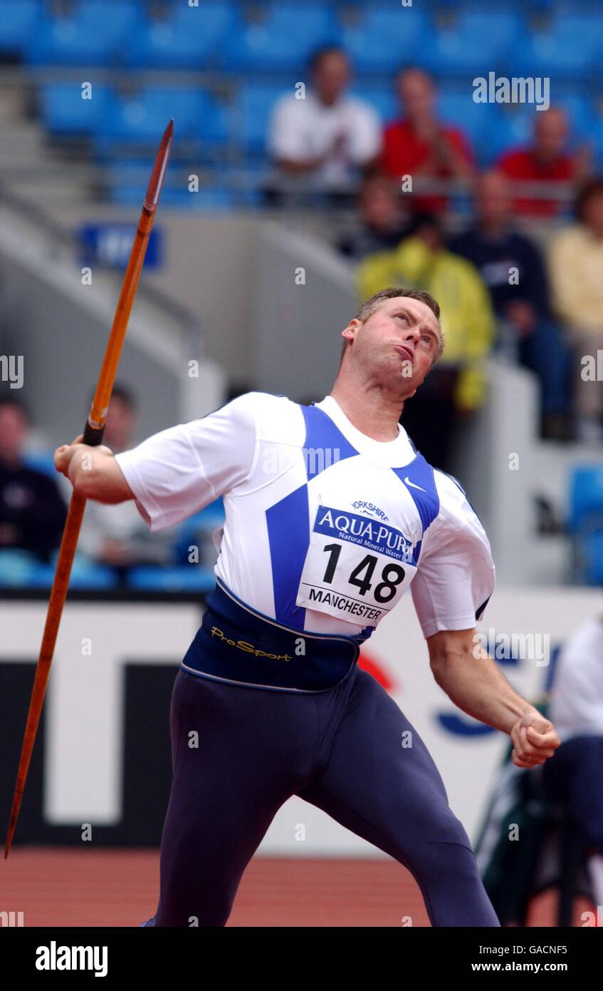 Athletics - Aqua-Pura Commonwealth Trials. Mick Hill in action in the ...