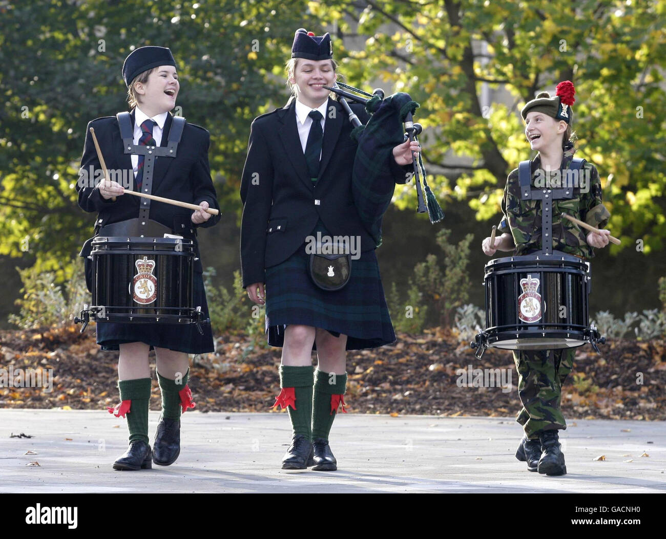 Rebekah Locherty (left) from the Cadets with Angus and Dundee regiment ...