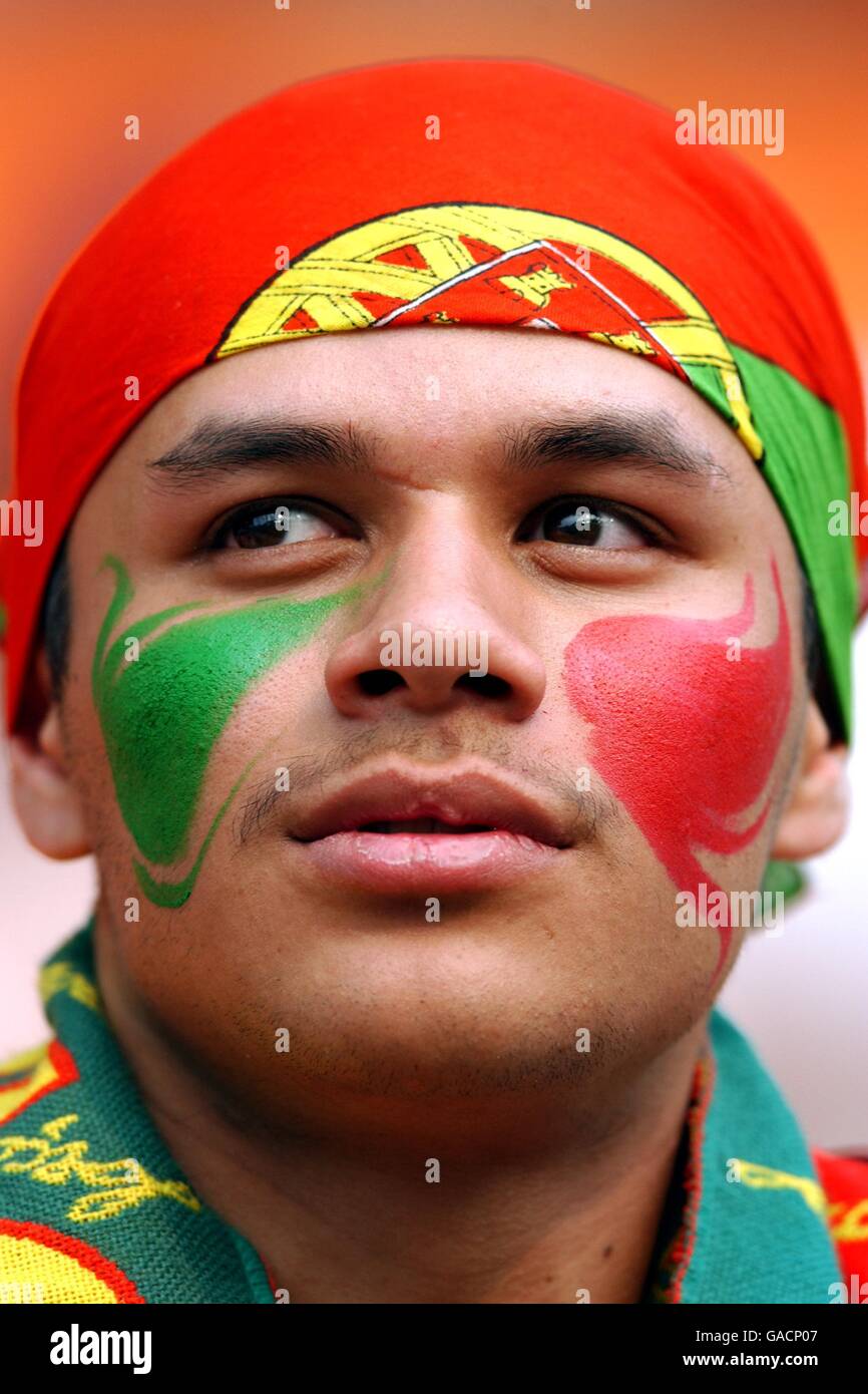 Soccer -FIFA World Cup 2002 - Group D - USA v Portugal. A Portugal fan ...