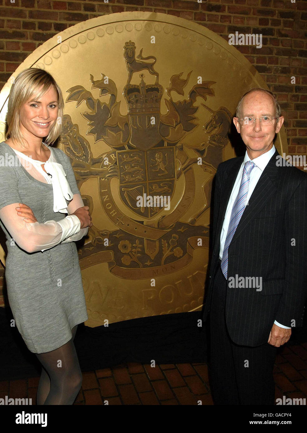 Tv presenter jenni falconer stands with sir clive booth hi-res stock ...