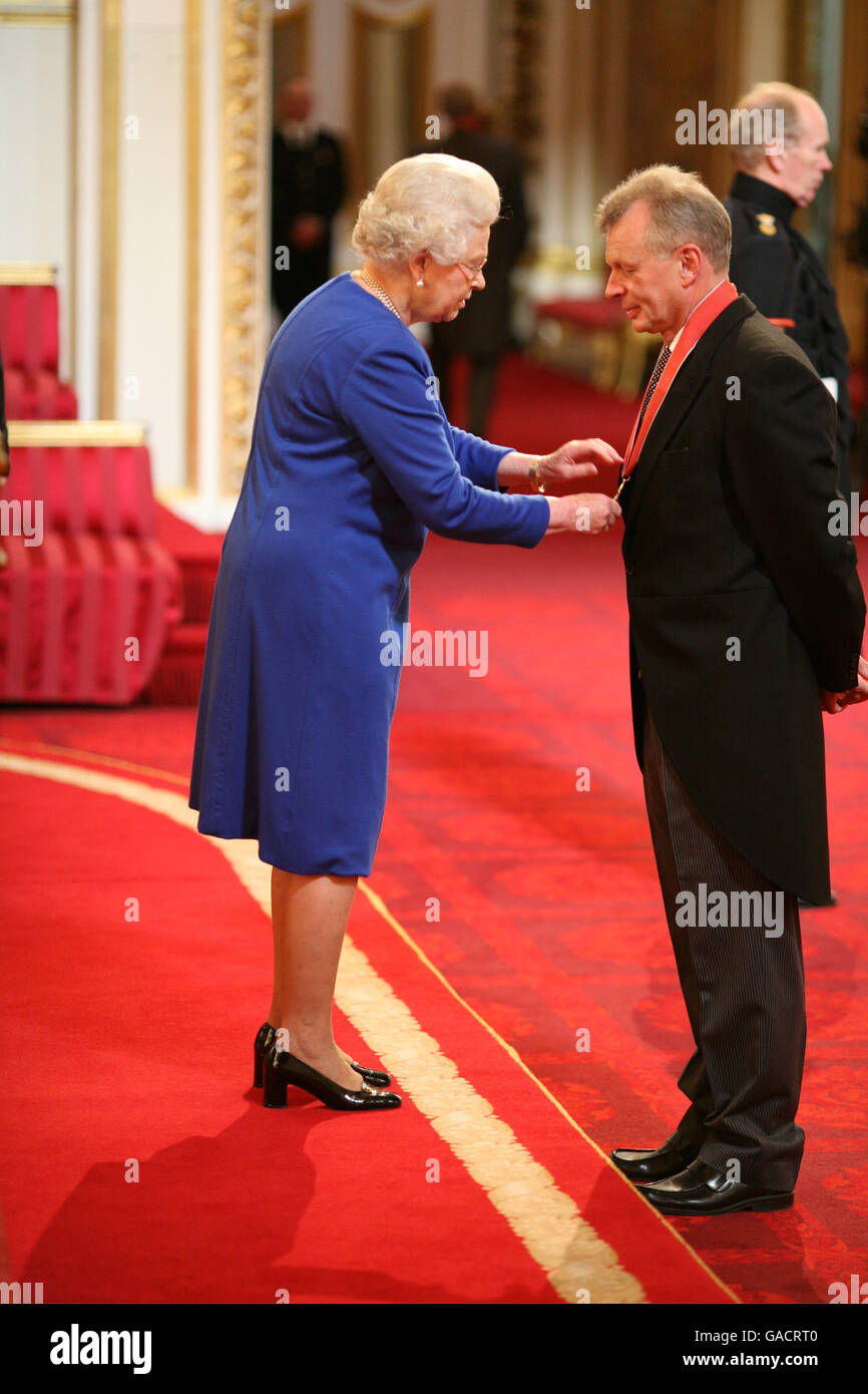 Mr. Paul Lester, from Poole, is made a CBE by The Queen at Buckingham ...