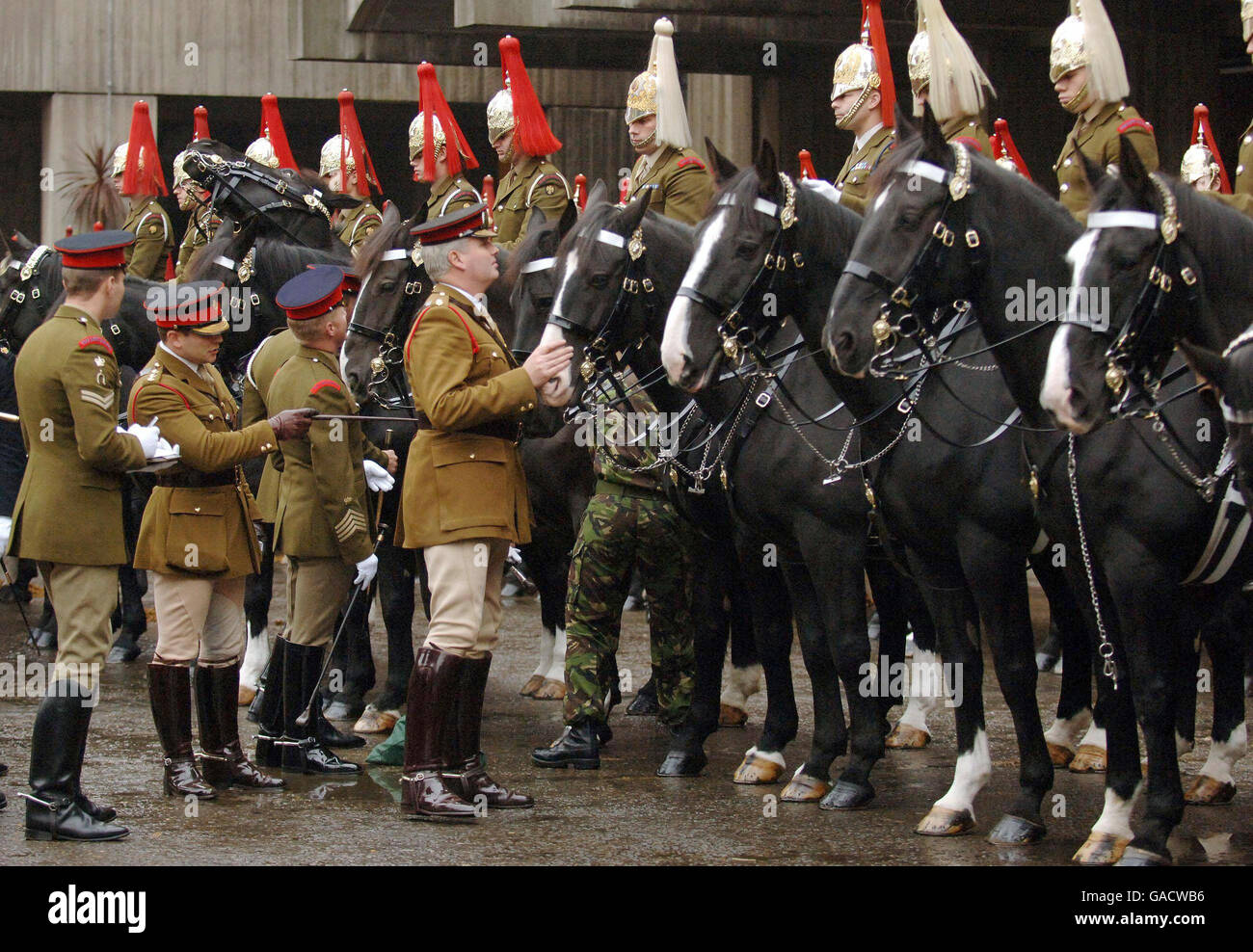 Household cavalry mounted regiment inspection hi-res stock photography ...