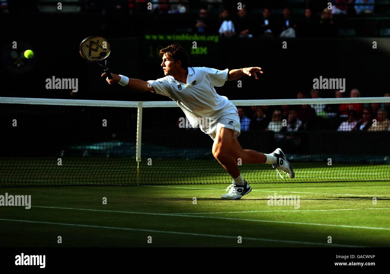 Michel kratochvil in action against tim henman hi-res stock photography ...