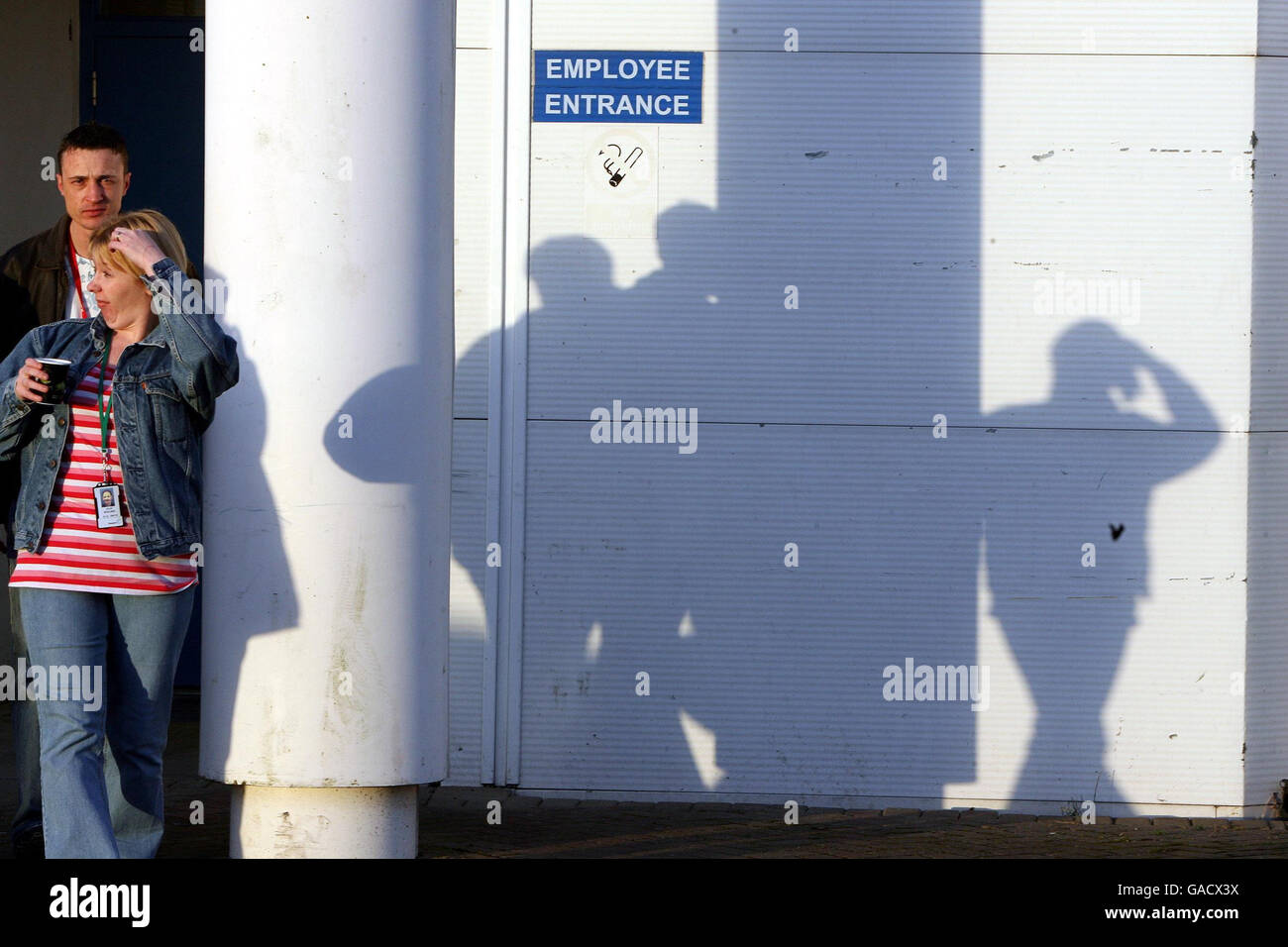 Employees of US-owned Seagate Technologies leave the company's Limavady ...