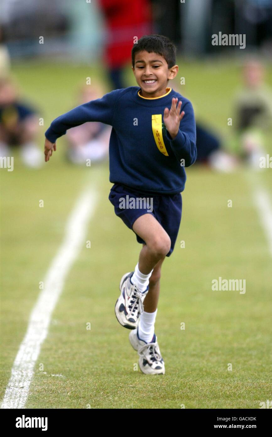 Athletics - The Elms School Sports Day Stock Photo - Alamy
