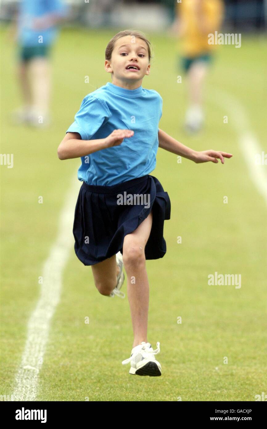 Athletics - The Elms School Sports Day Stock Photo - Alamy