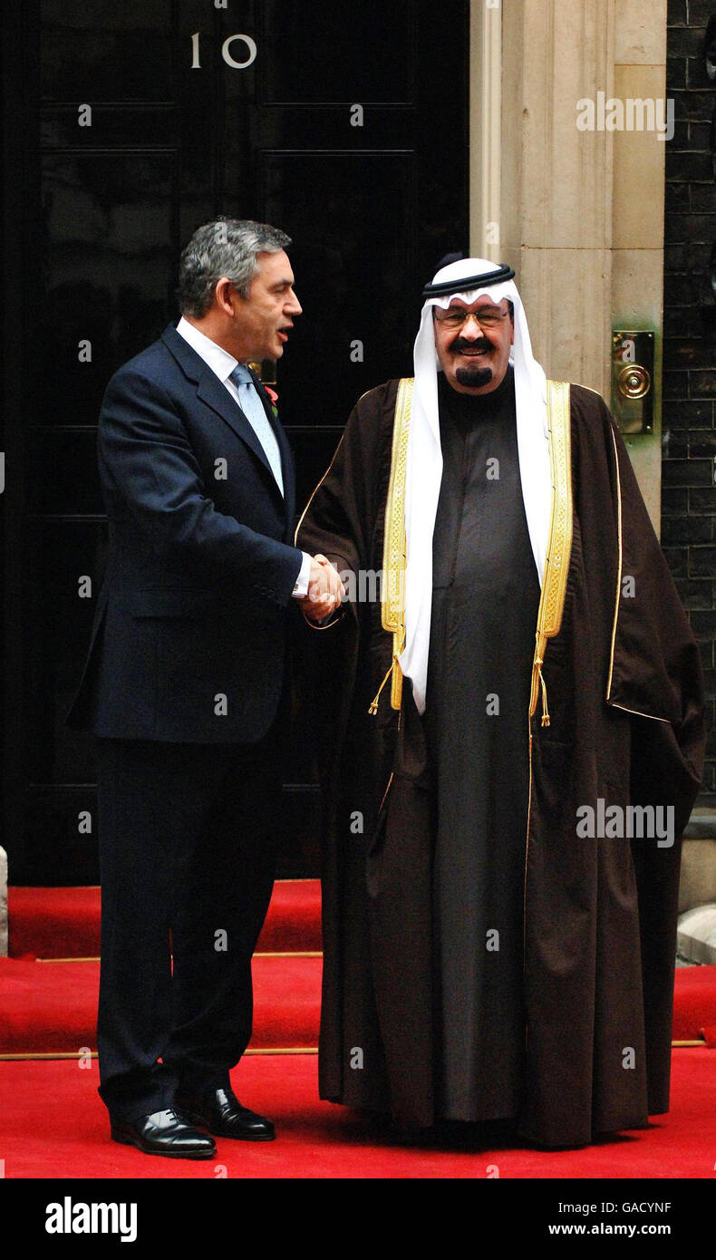 King Abdullah at 10 Downing Street Stock Photo - Alamy