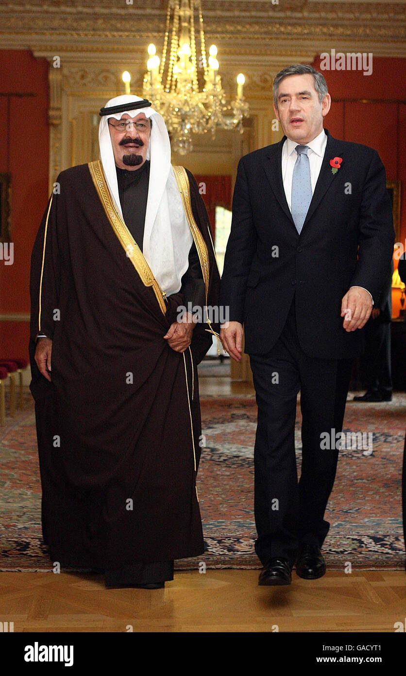 King Abdullah at 10 Downing Street Stock Photo - Alamy